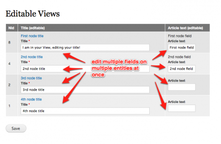 Editable Views | Drupal.org