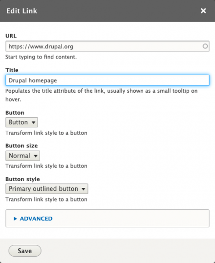 Editor Button Link | Drupal.org