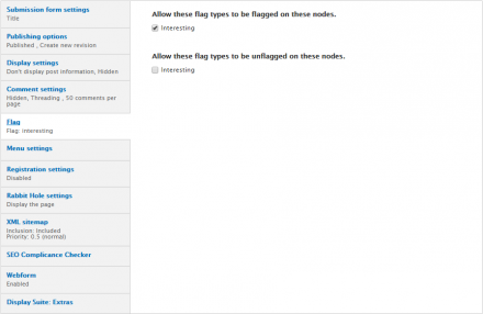 Flag per node | Drupal.org