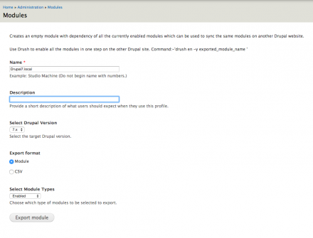 Module Export | Drupal.org