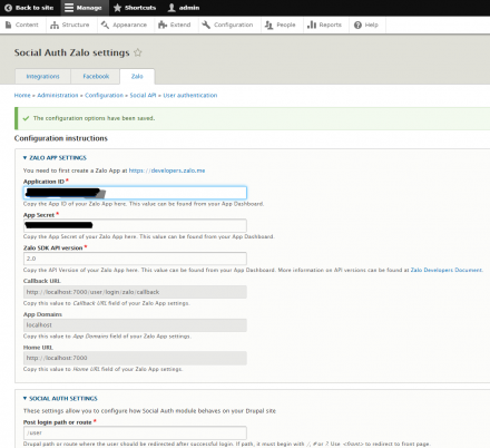 Social Auth Zalo | Drupal.org