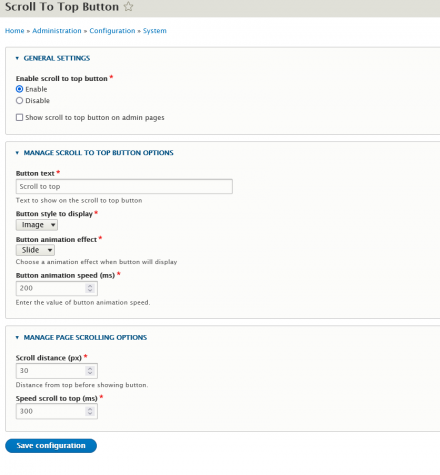 Scroll To Top Button | Drupal.org