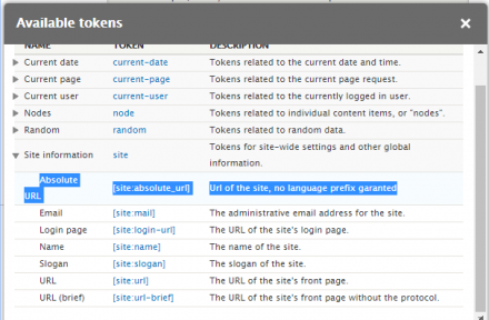 Absolute url Token | Drupal.org