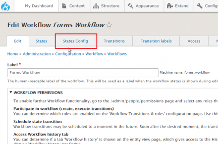 Workflow State Configuration | Drupal.org