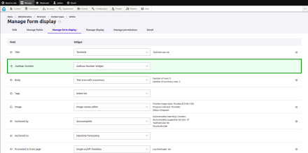 Aadhaar Number Widget | Drupal.org