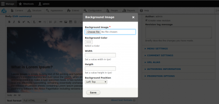 CkEditor Background Image | Drupal.org