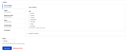 Block Visibility Days | Drupal.org
