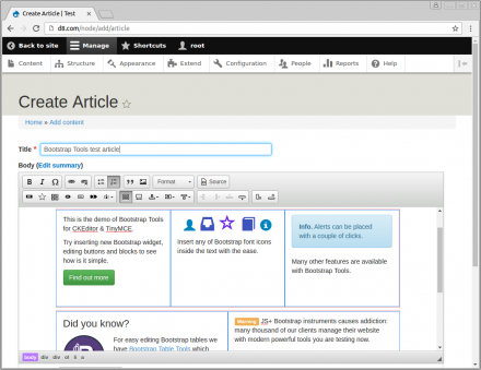 CKEditor Bootstrap Tools | Drupal.org