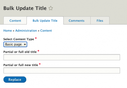 Bulk Update Title Node | Drupal.org