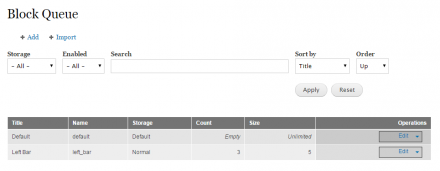 Block Queue | Drupal.org