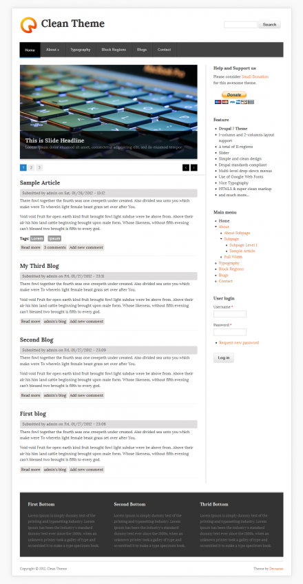 Clean Theme | Drupal.org