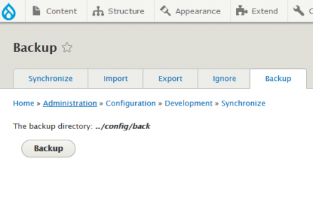 Config Backup | Drupal.org