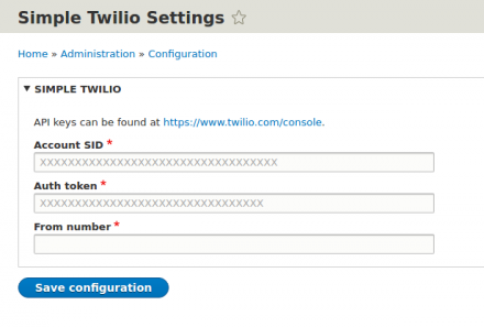 Simple Twilio SMS | Drupal.org