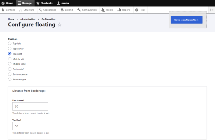 Floating action | Drupal.org