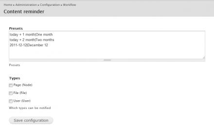 Content reminder | Drupal.org