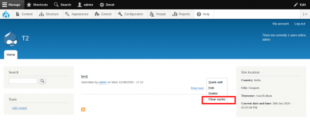 Clear Specific Cache | Drupal.org