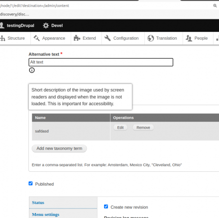 Field description tooltip | Drupal.org