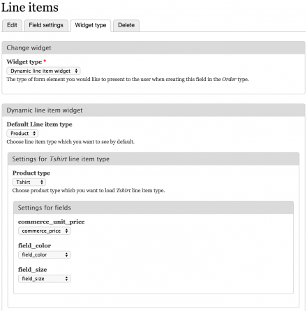Dynamic widget for commerce line item field | Drupal.org