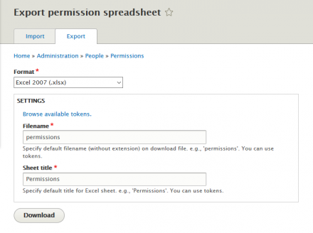 Permission Spreadsheet | Drupal.org