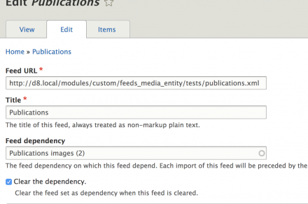 Feeds Dependency | Drupal.org