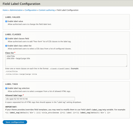 Field Label | Drupal.org
