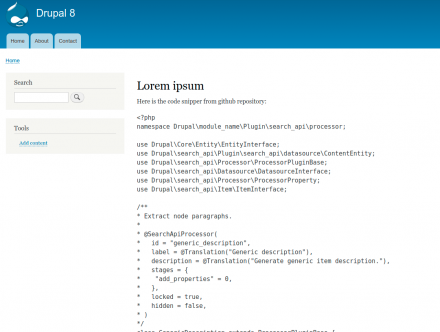 Github code embed | Drupal.org