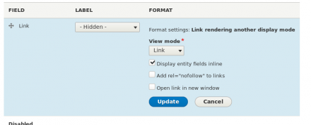 Link field display mode formatter | Drupal.org