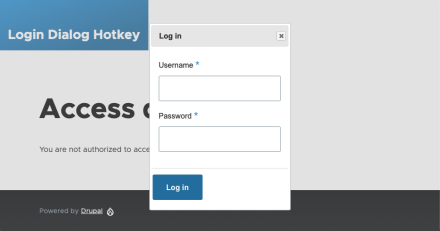 Login Dialog Hotkey | Drupal.org