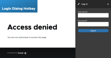 Login Dialog Hotkey | Drupal.org