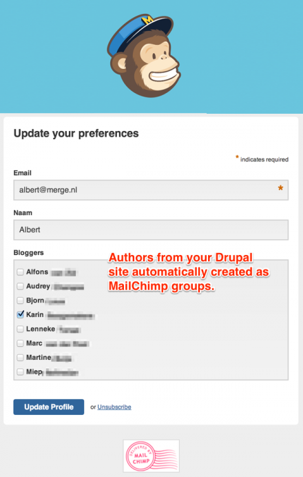 MailChimp Subscriptions | Drupal.org