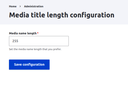 Media Title Length | Drupal.org