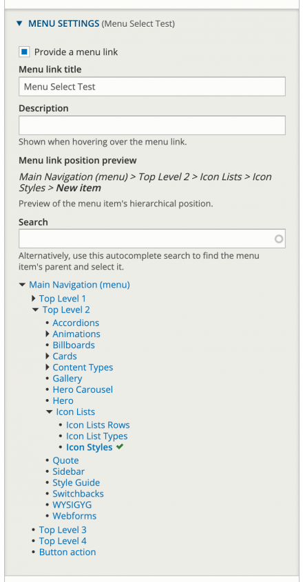 Menu Select | Drupal.org Menu Select | Drupal.org