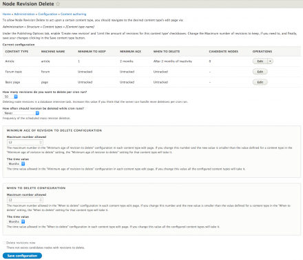 Node Revision Delete | Drupal.org