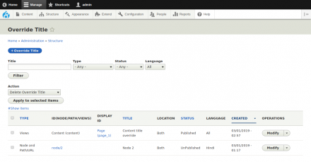 Override Title | Drupal.org