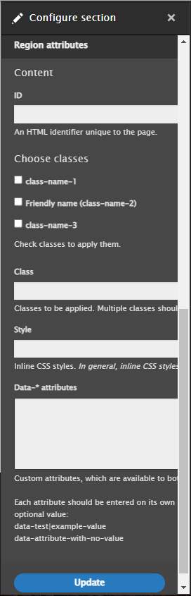 Layout Custom Section Classes & Attributes | Drupal.org