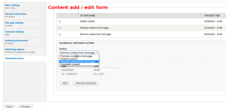 Scheduled actions (D7) | Drupal.org