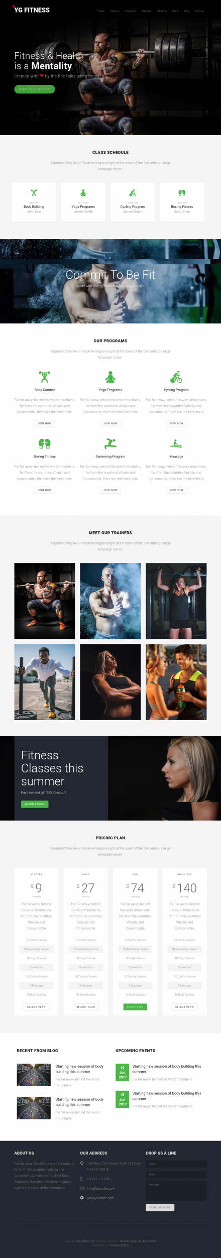 YG Fitness GYM | Bootstrap based Drupal 9 theme for GYM and Fitness | Drupal.org