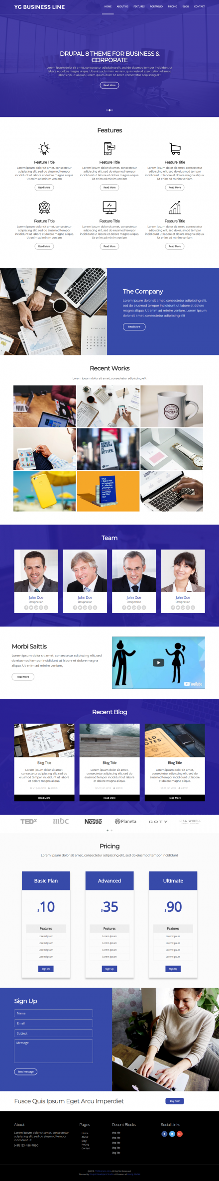 YG Business Line | Bootstrap based Drupal 9 theme for Business | Drupal.org