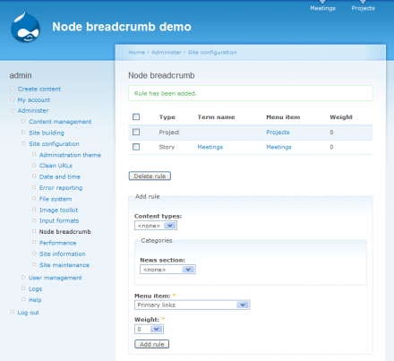 Node breadcrumb | Drupal.org