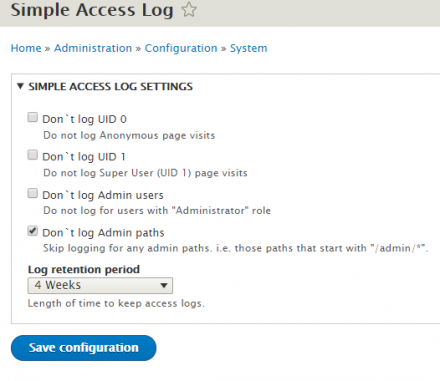 Simple Access Log | Drupal.org