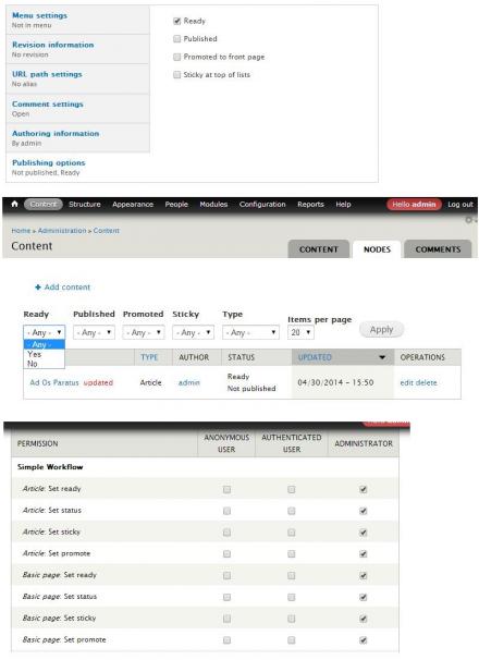 Simple Ready Workflow | Drupal.org