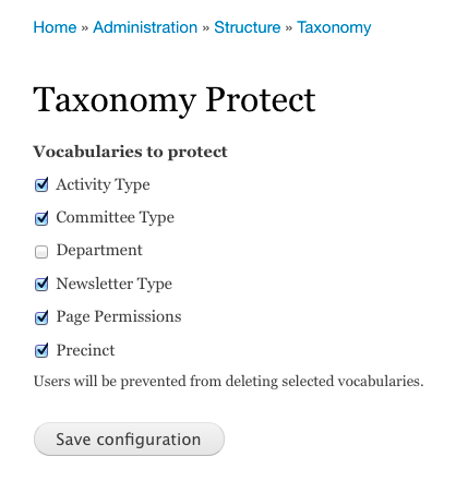 Taxonomy Protect | Drupal.org