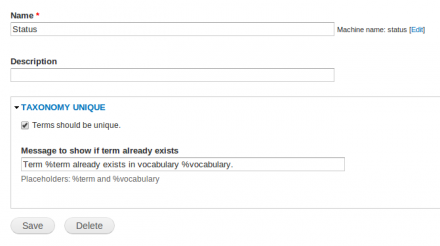 Taxonomy unique | Drupal.org