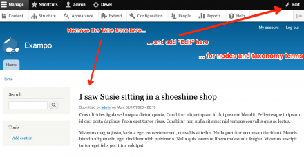 Toolbar Edit Button | Drupal.org