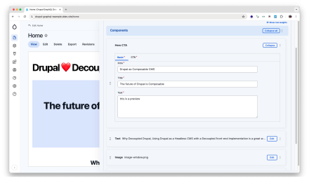 Improve the page building experience [#3375371] | Drupal.org