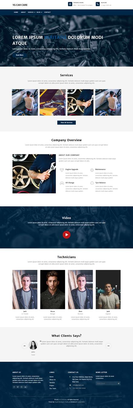 YG Car Care | Bootstrap based Drupal 10 theme | Drupal.org