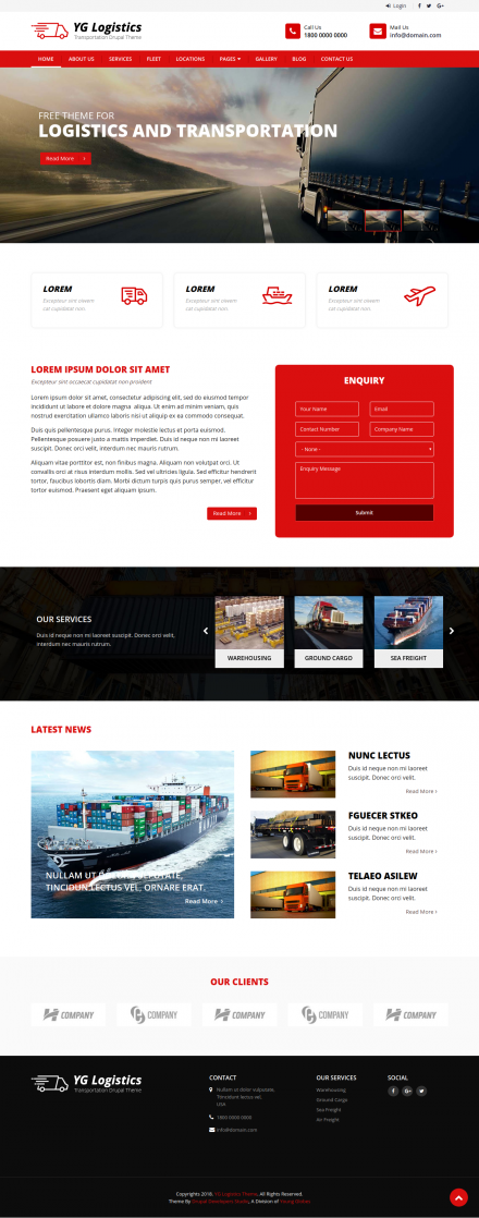 YG Logistics | Bootstrap based Logistics & Transportation Drupal 10 theme | Drupal.org