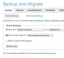 Backup and Migrate | Drupal.org