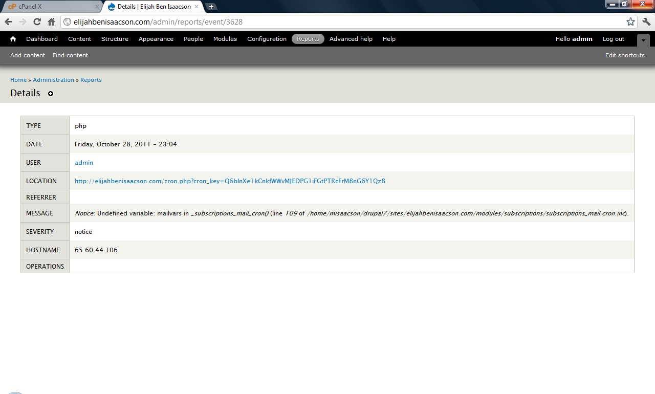 Undefined offset: 0 in _subscriptions_mail_cron() [#1311806] | Drupal.org