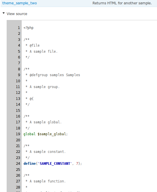 Line numbers (for files) [#227449] | Drupal.org